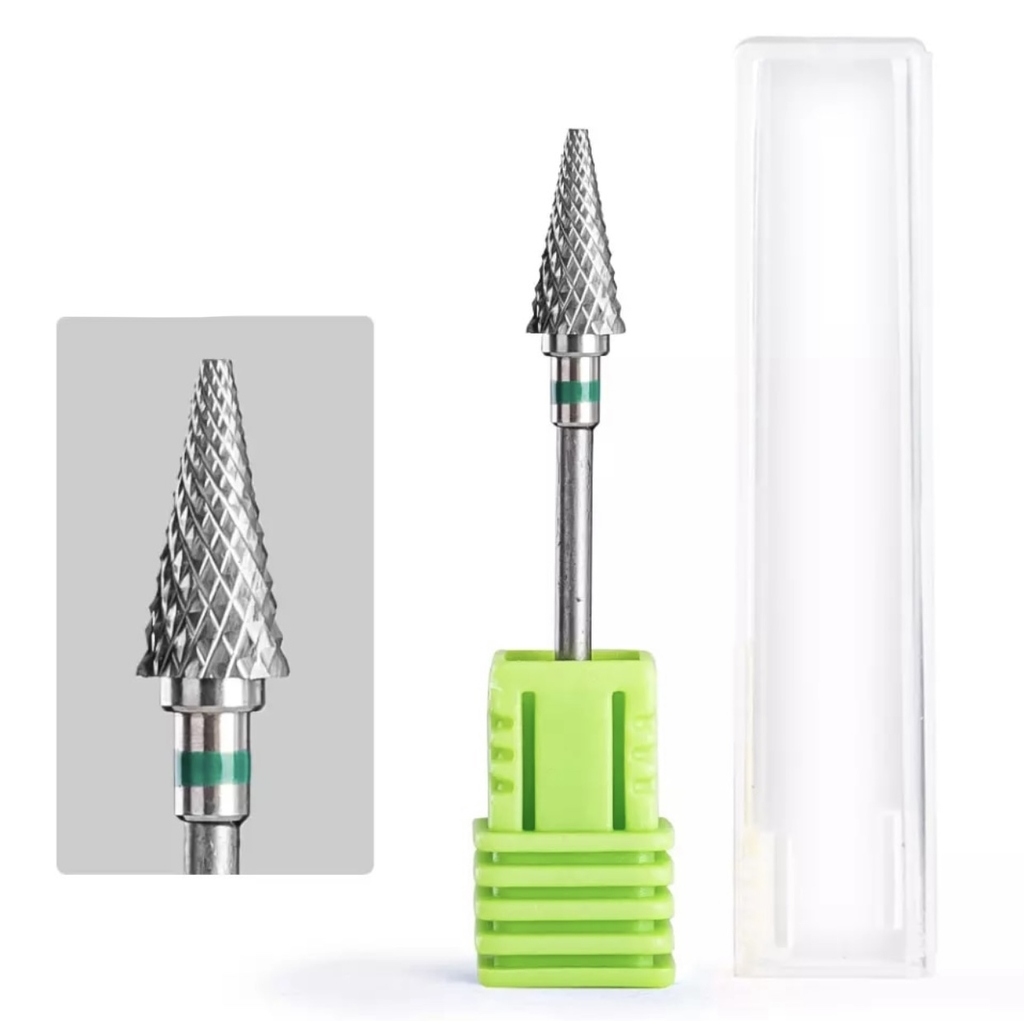 Fresa de Carburo Cono (Grano C) verde - LDP Nails Norte